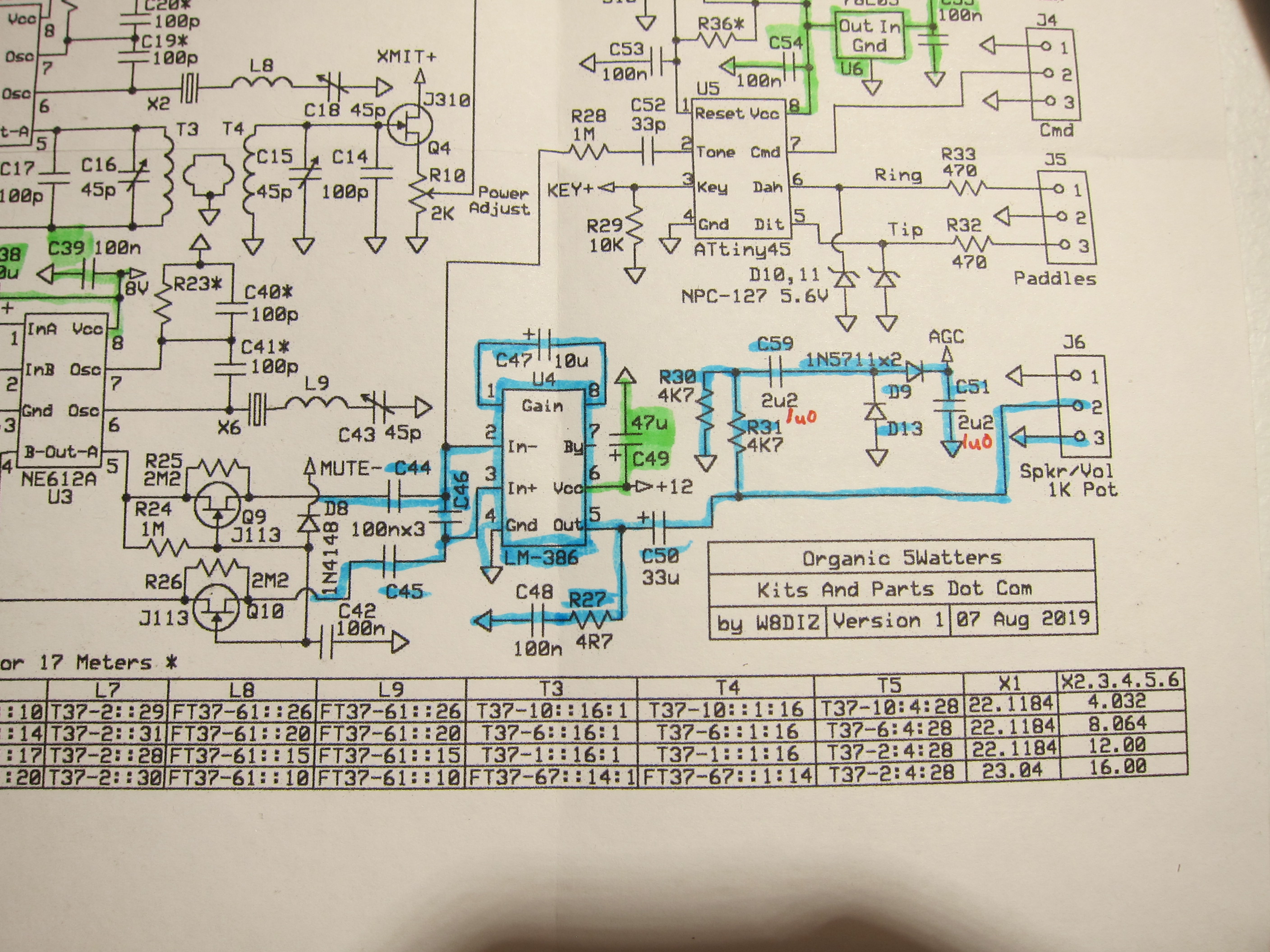 5Watter Organic Transceiver Build Phase 2: Audio Amplifier and AGC ...